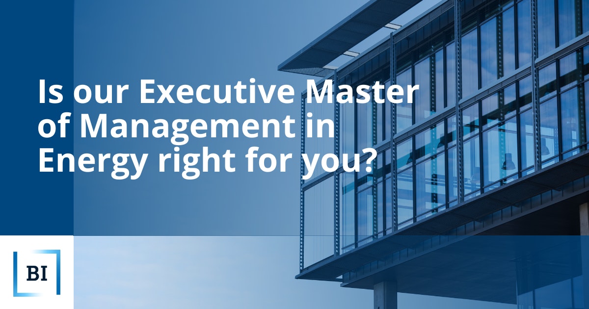 Is our Executive Master of Management in Energy right for you? | BI ...